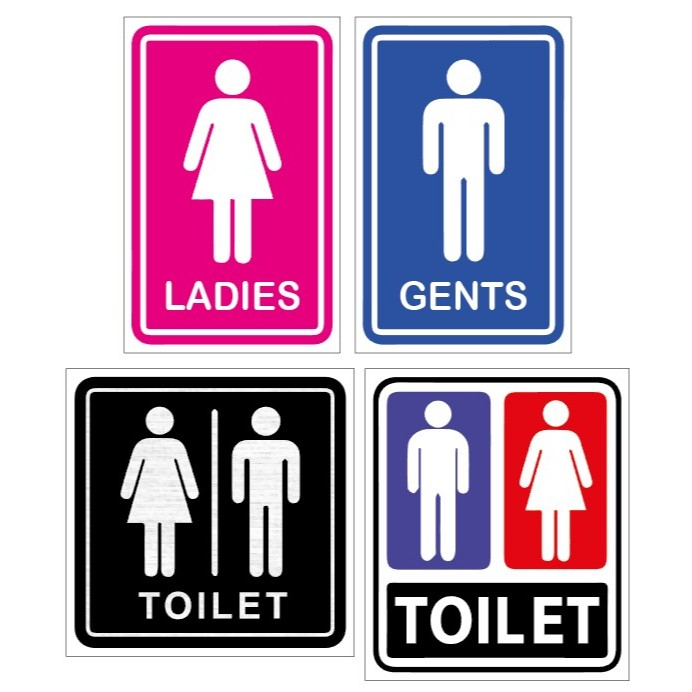 Toilet Sign Tanda / Tandas 3M Sticker | Shopee Malaysia
