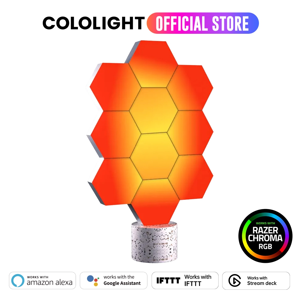 COLOLIGHT HEXAGON FLAME RGB Light Pro Gaming Light Creative Smart ...