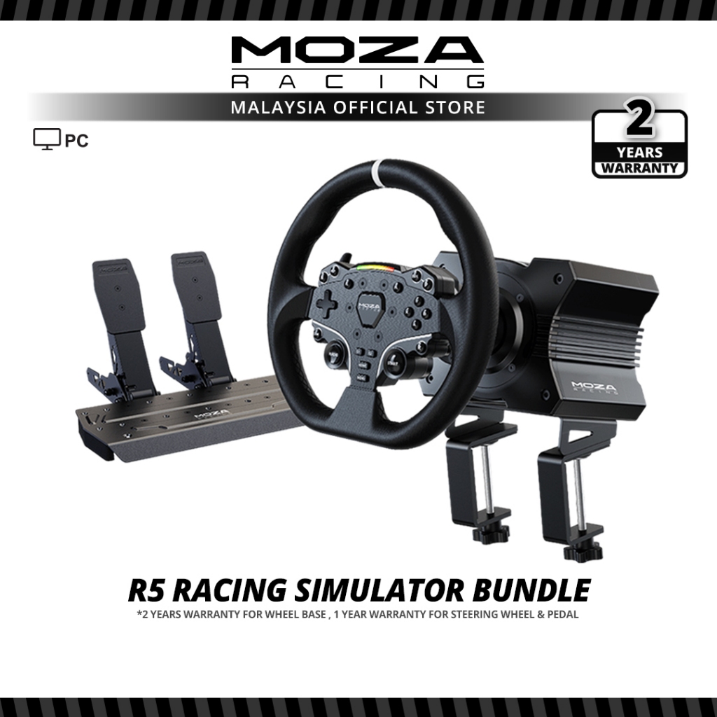 MOZA RACING R5 Racing Simulator Bundle R5 Base/ES Wheel/SR-P Lite 2 Pedals | Shopee Malaysia