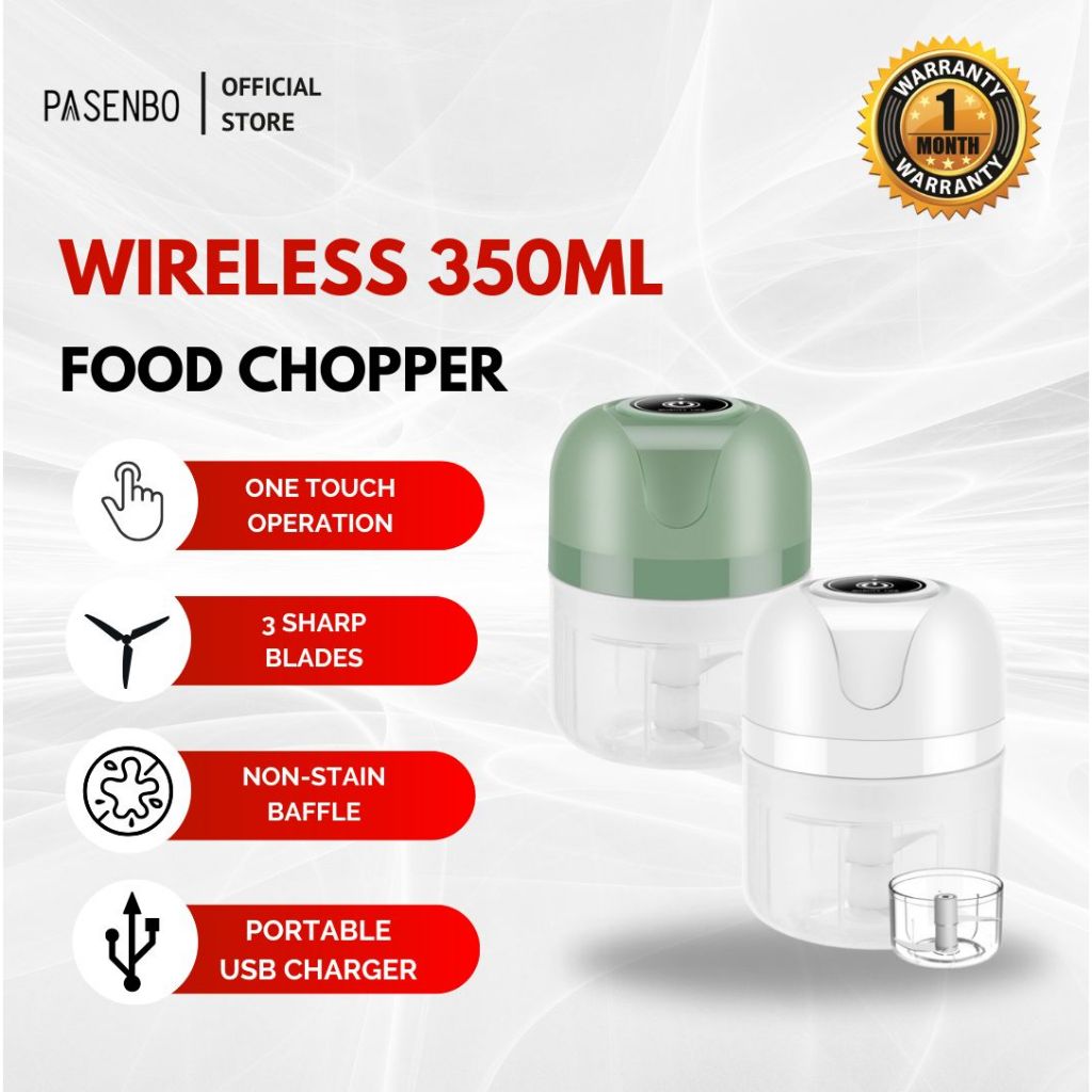 Wireless Mini Blender Electric Chopper Garlic Blender Food Processor ...
