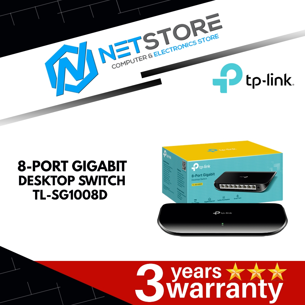 TP-LINK 8-PORT GIGABIT DESKTOP SWITCH - TL-SG1008D | Shopee Malaysia