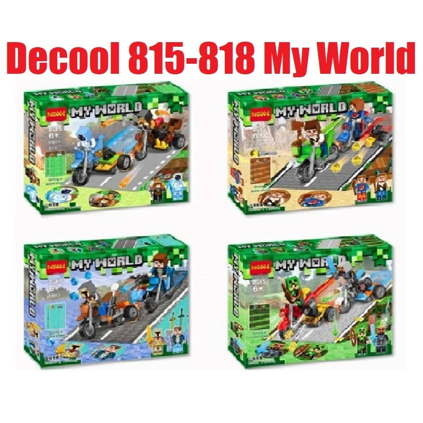 Mainan Budak Blok Decool My World Minecraft 815-818 Building Blocks Toys Bricks Toy Collection ...