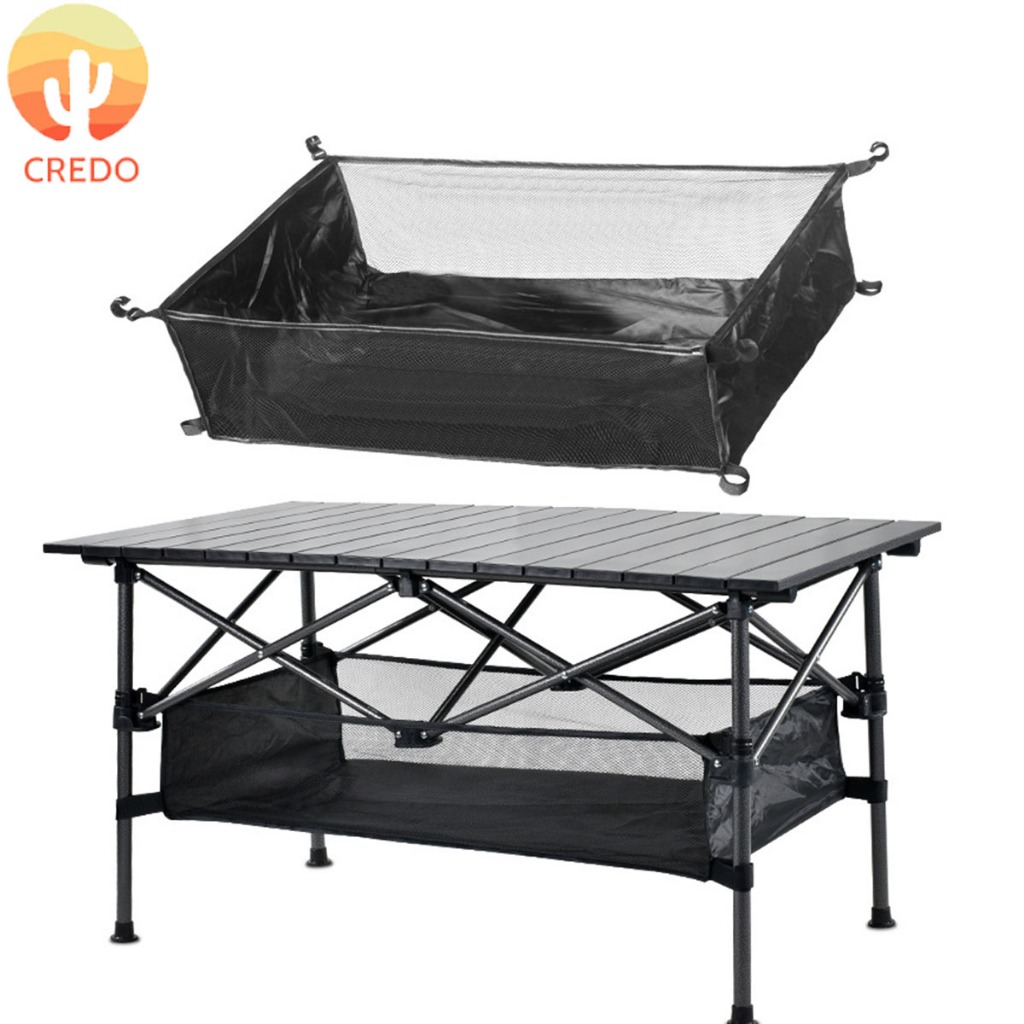 2.Outdoor Camping Egg Folding Table with Net Bag Picnic Portable Night ...