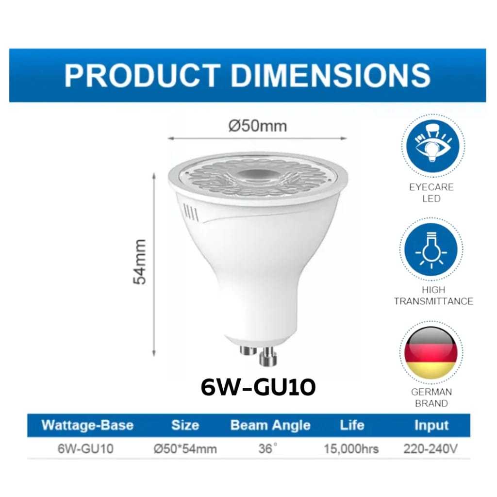 Opple Energy Saving Bulb Led Light E2 GU10- 6W-2700K-4000K-6500K ...