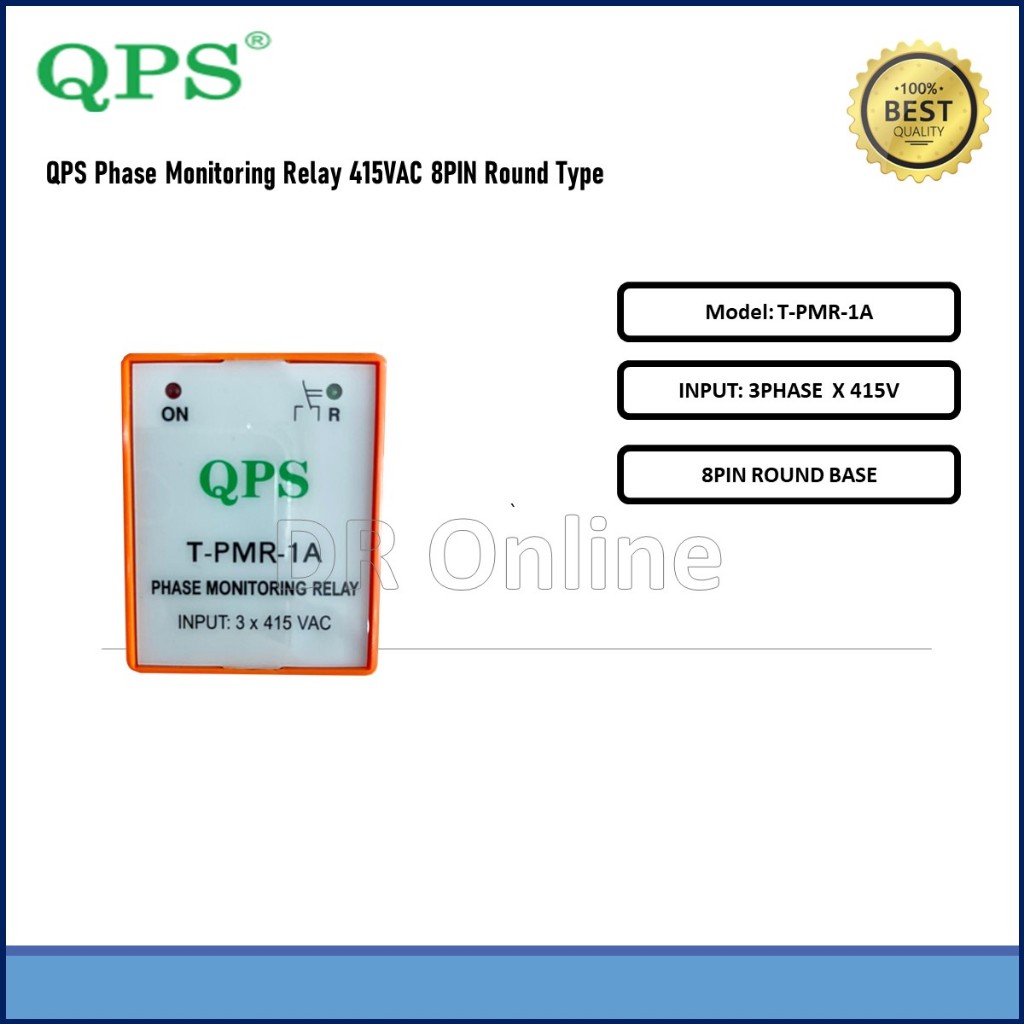 QPS PHASE MONITORING RELAY 415VAC 3 PHASE (T-PMR-1A) | Shopee Malaysia