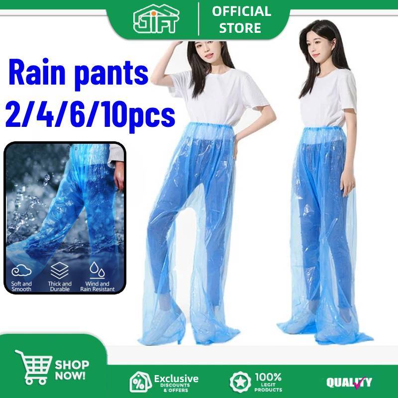 Disposable Rain Pants Thickened Pack Foot Drift Waterproof Split Set ...