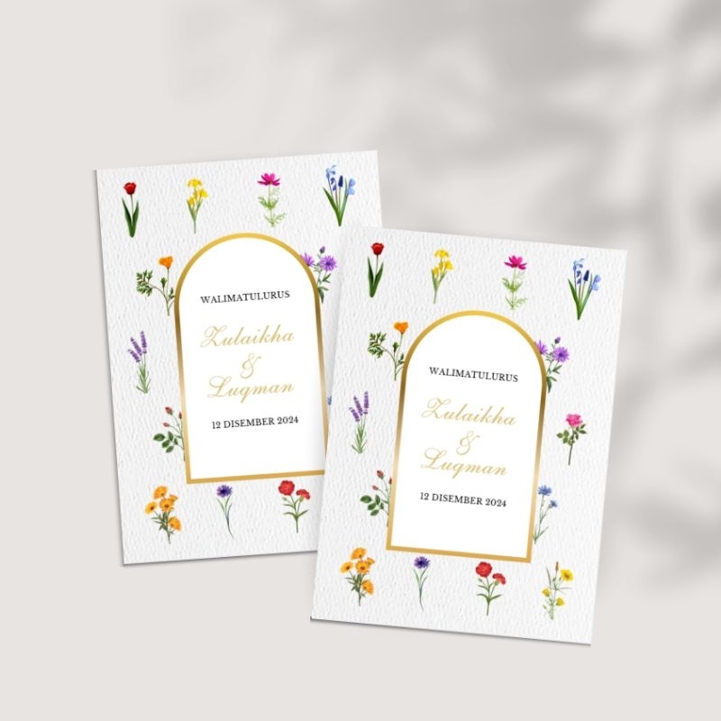 Editable Digital Wedding Invitation Template | Kad Kahwin Digital | Kad ...