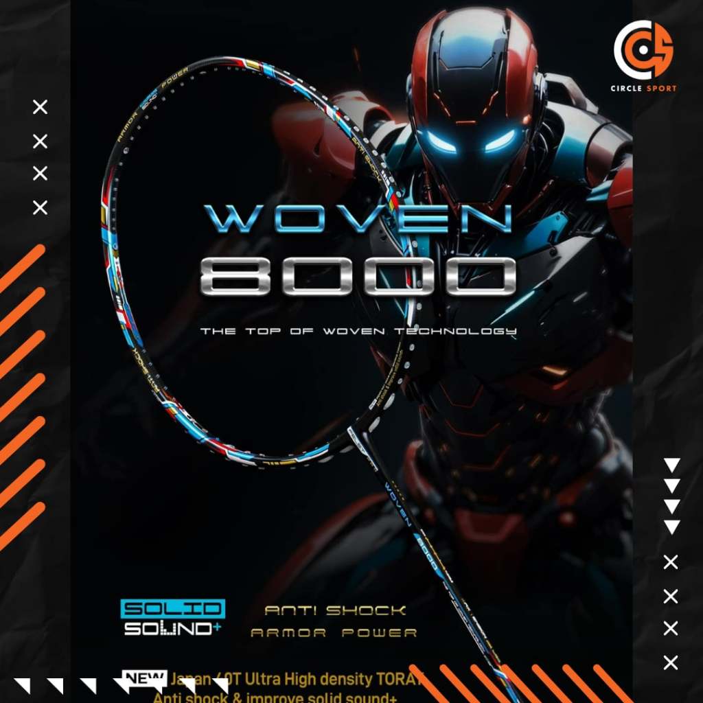 FELET WOVEN 8000 (3U / 4U) Badminton Racket Original 100% | Shopee Malaysia
