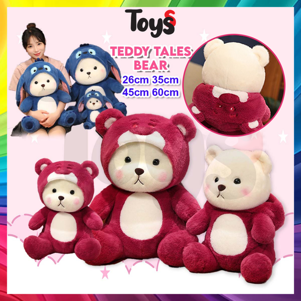 Toyss Teddy Bear Doll Strawberry Bear Plush Toy Cute Plushie Soft ...