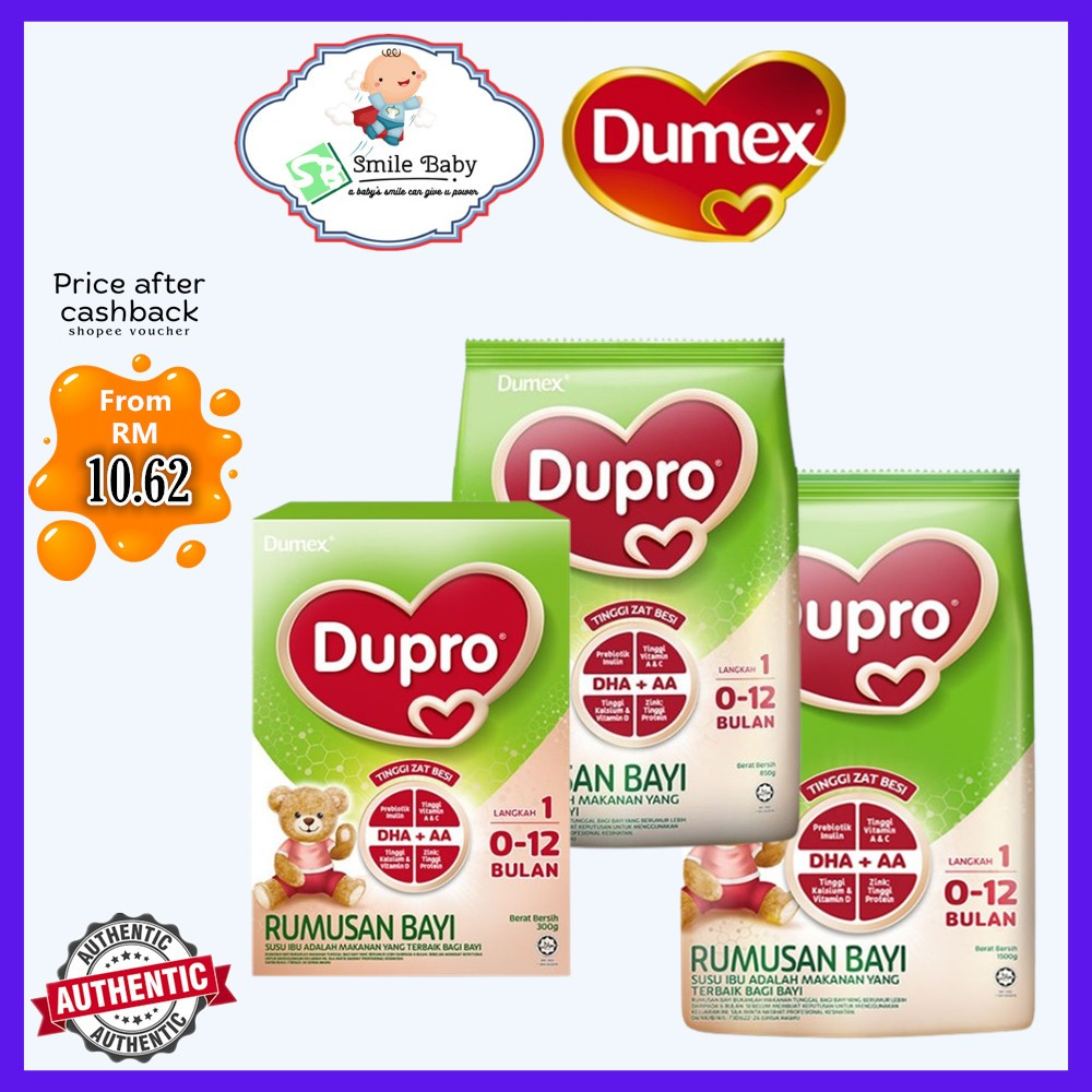 From RM10.62 after cashback * Dumex Dupro Step 1 Infant Milk Formula 0 ...
