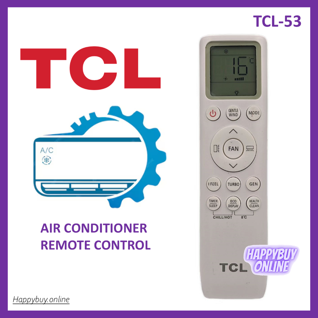 TCL Original Air Conditioner Remote Control TCL-53 TCL Replacement ...