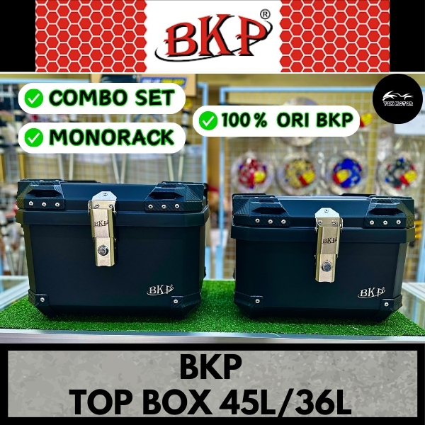 100% ORIGINAL BKP TOP BOX 45L/36L COMBO SET Y16ZR/Y15ZR/LC135 V8/RS150 ...