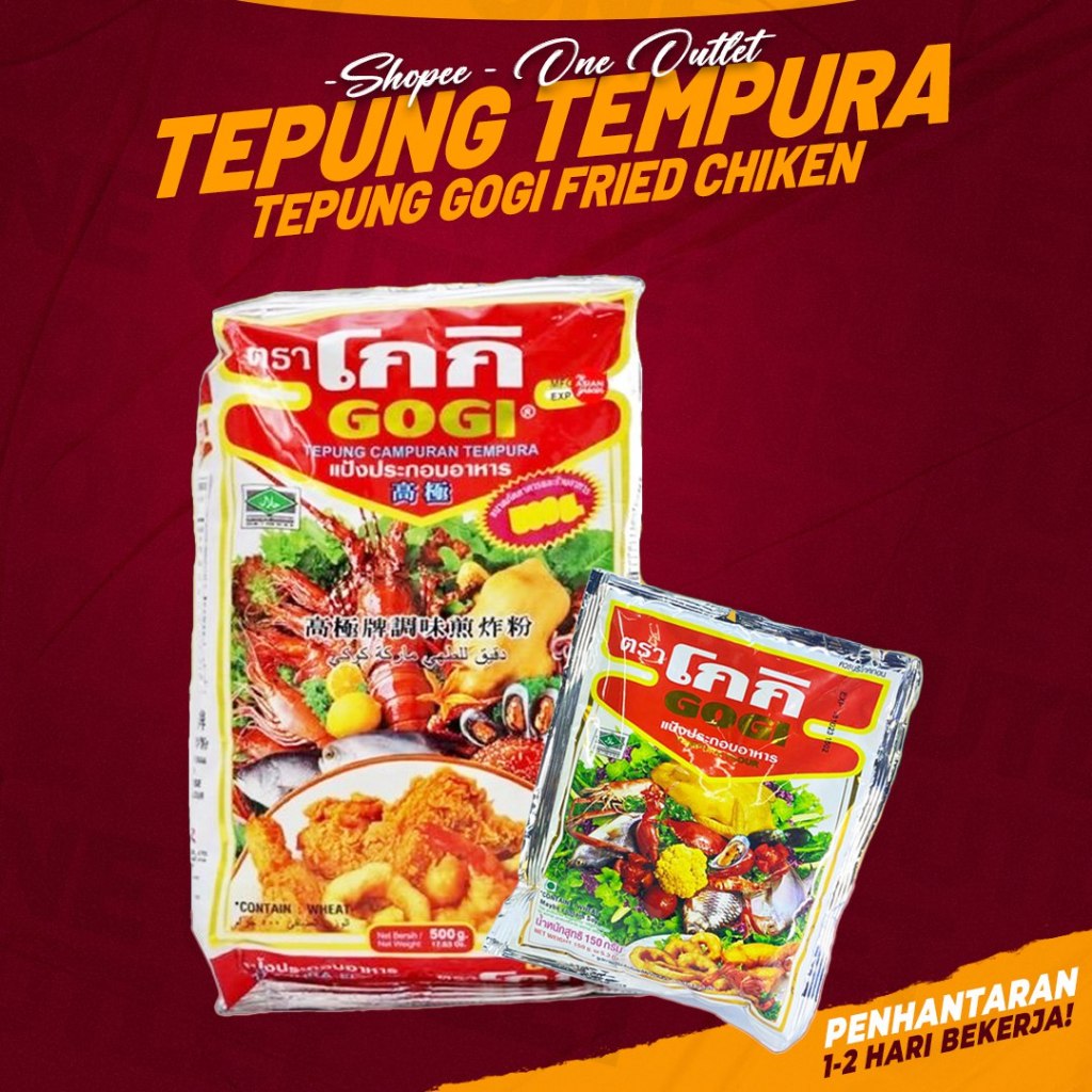 Tepung Tempura GOGI Fried Chicken and Seafood Powder 150G & 500G ...