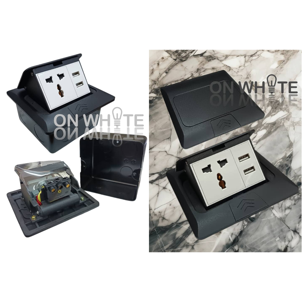 Under Floor Switch Socket Outlet 13A with 2X USB PORT for Underfloor ...