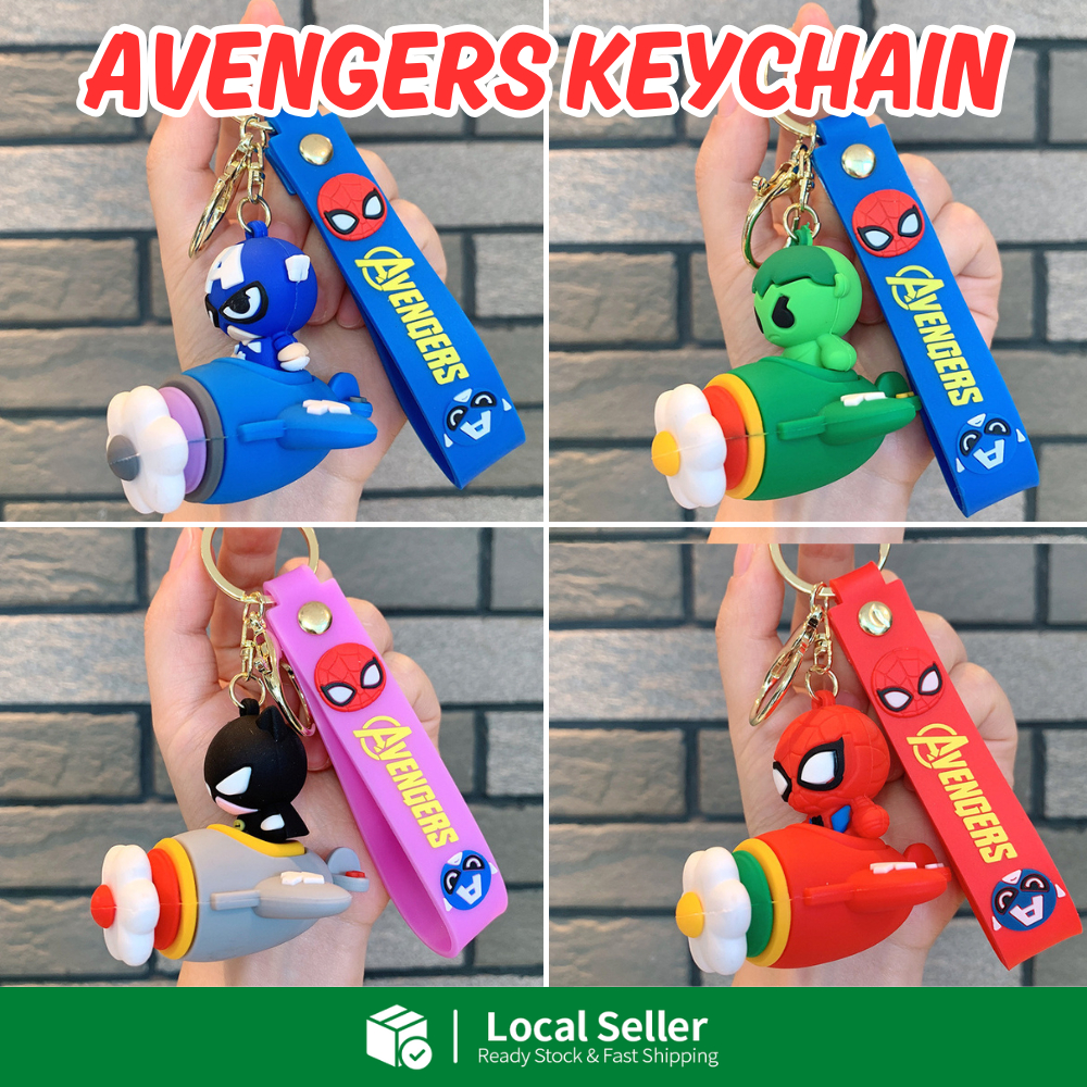 Avengers Keychain Spiderman Batman Keychain Thor Hulk Keychain Captain ...