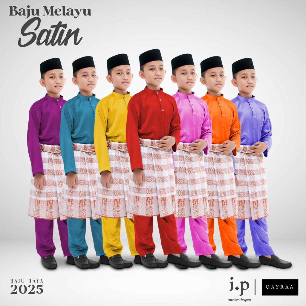 𝐈.𝐏 𝐌𝐮𝐬𝐥𝐢𝐦 (P3) 20 Warna BUDAK Baju Melayu Pasang Satin Normal Cutting ...