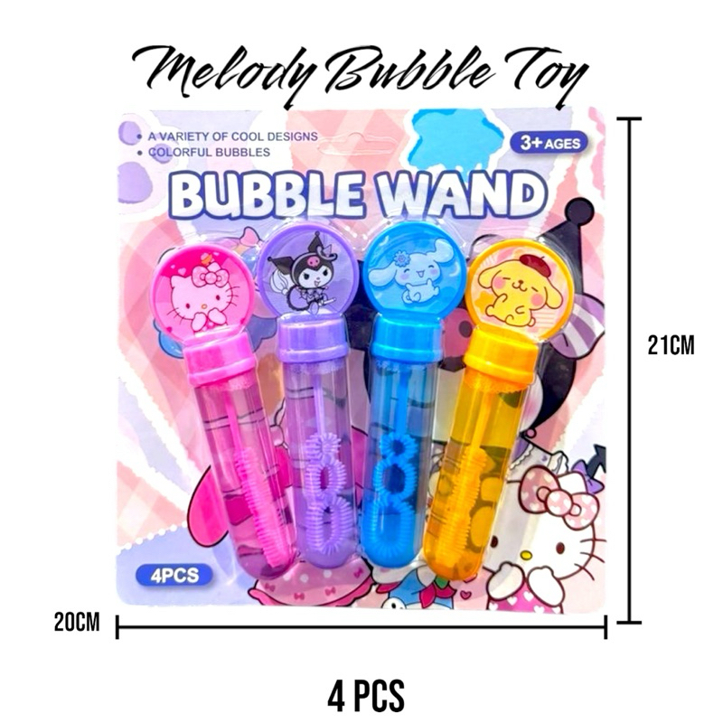 20588-9A Melody Bubble Toy （4pcs）/Sanrio Bubble Stick Set Bubble Wand ...