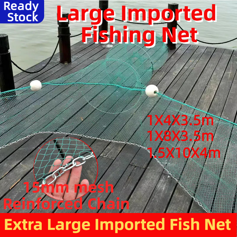 15mm mesh Large-mouthed Fish-blocking Nets Pukat Tahan Ikan Imported ...