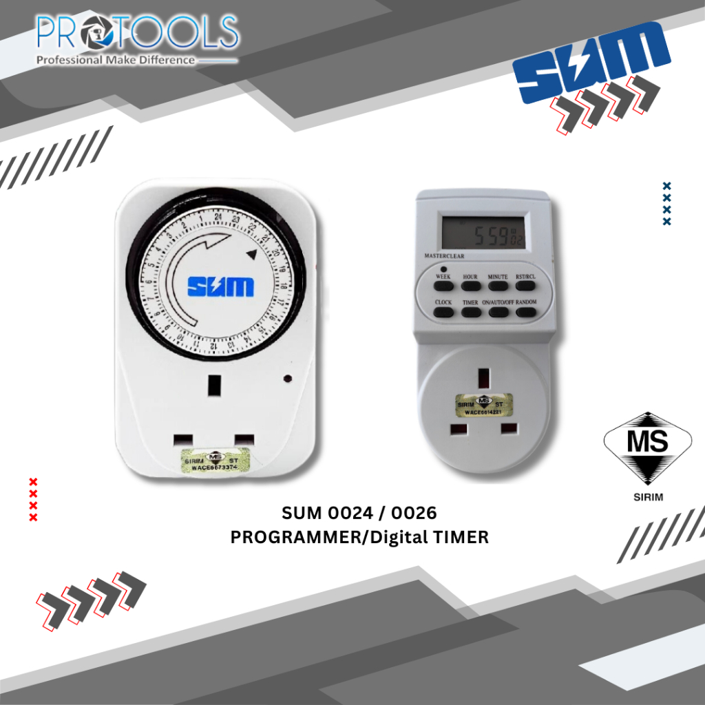 Sum 0024 0026 Programmer Timer 13a Digital Or Analog Plug In Timer Shopee Malaysia