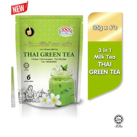 888 Premix Milk Tea THAI GREEN TEA (35g x 6's) | Shopee Malaysia