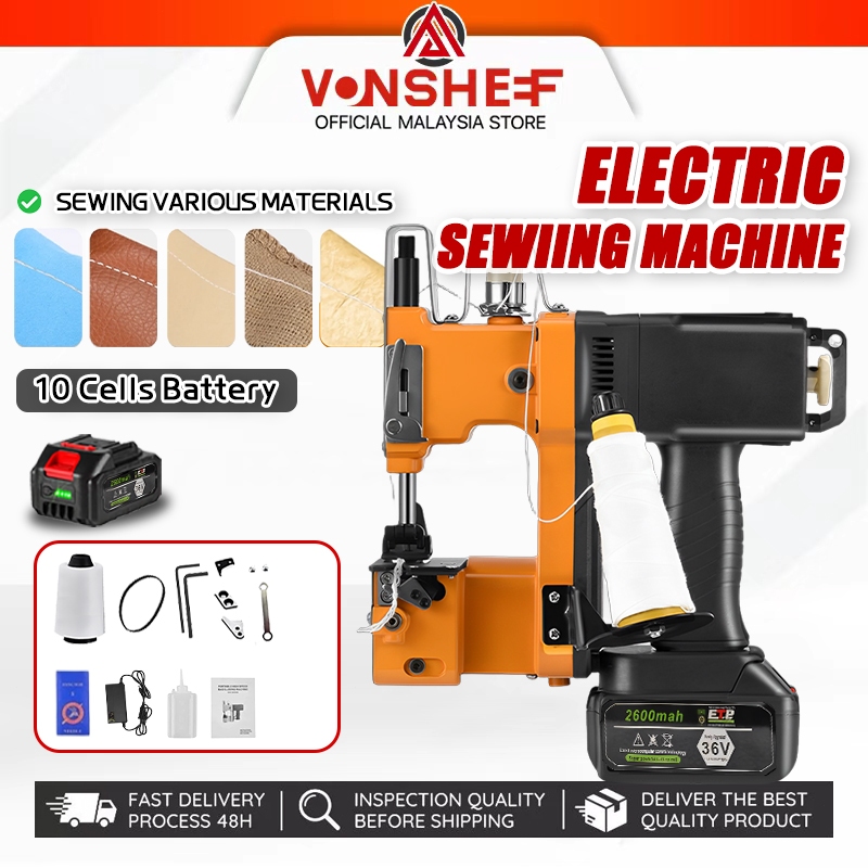 Mesin Jahit Cordless Sewing Machine Portable Gunny Bag Woven Bag Sewing ...