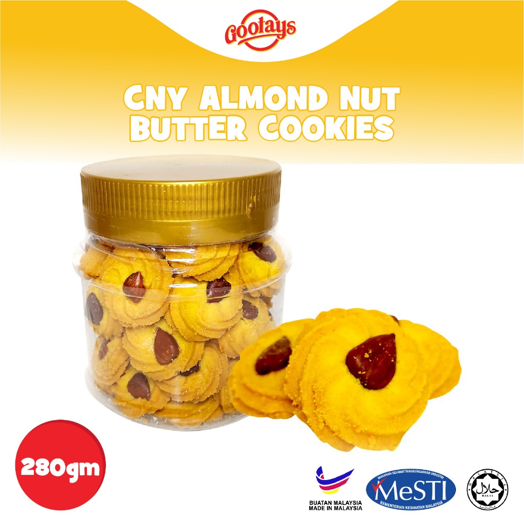 CNY 新年年饼 批发大促销 美国杏仁饼干 Almond Nut Butter Cookies Kuih CNY | Shopee Malaysia