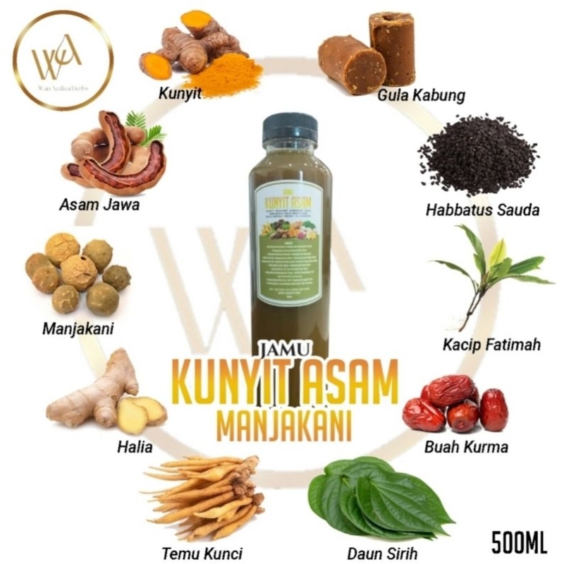 Jamu Kunyit Asam Manjakani Homemade 500ml | Shopee Malaysia