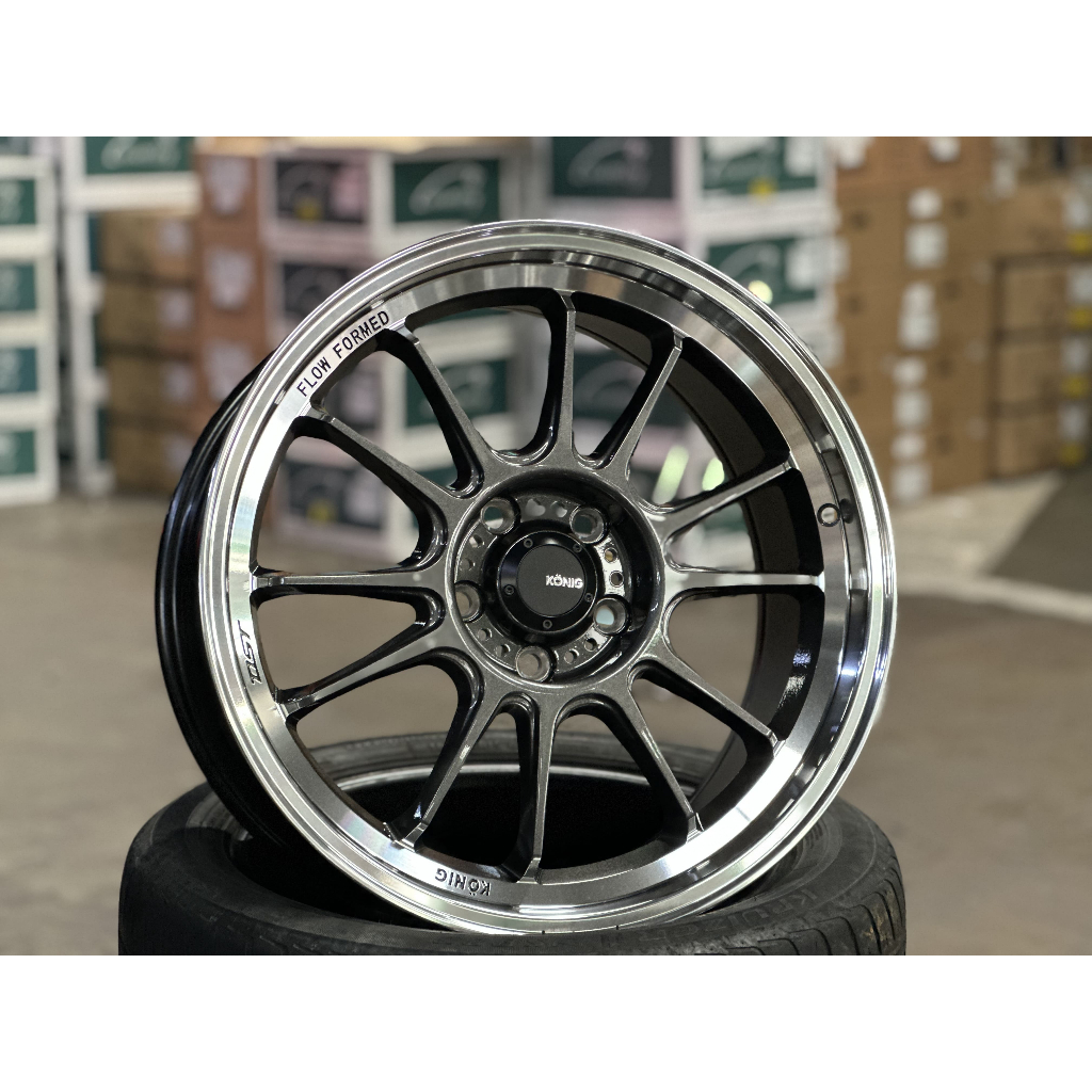 NEW 18X8.5J Konig Hypergram Rim (set of 4) 5X112 DGMFP for Golf MK6 MK7 ...