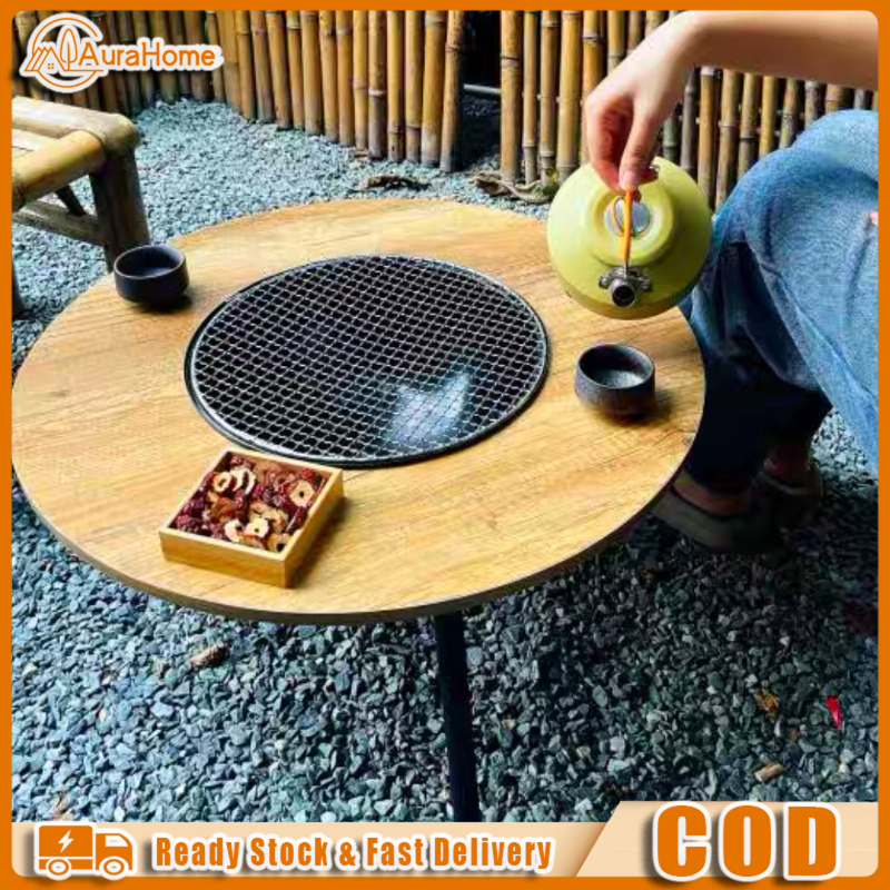 BBQ Table Meja Bbq Outdoor Fire Pit Table Camping Fireside Table Multifunctional Charcoal ...