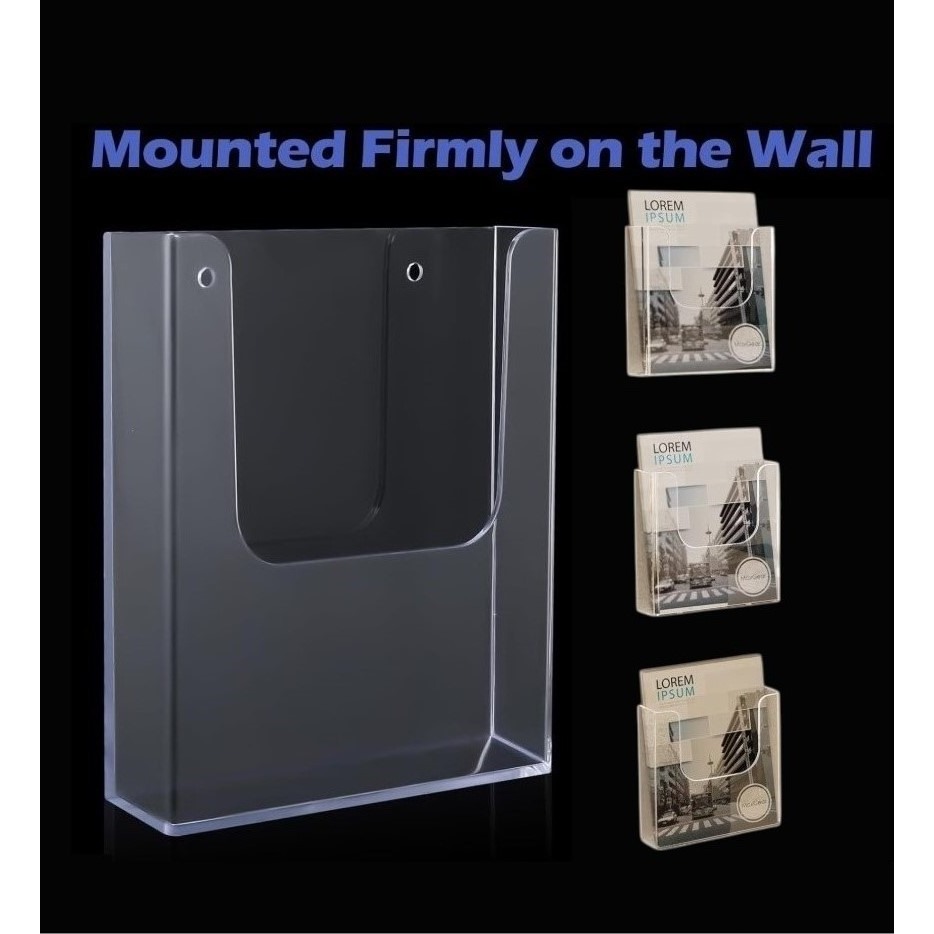 A4 A5 Brochure Holder Acrylic Hanging Wall Document Clipboard File ...