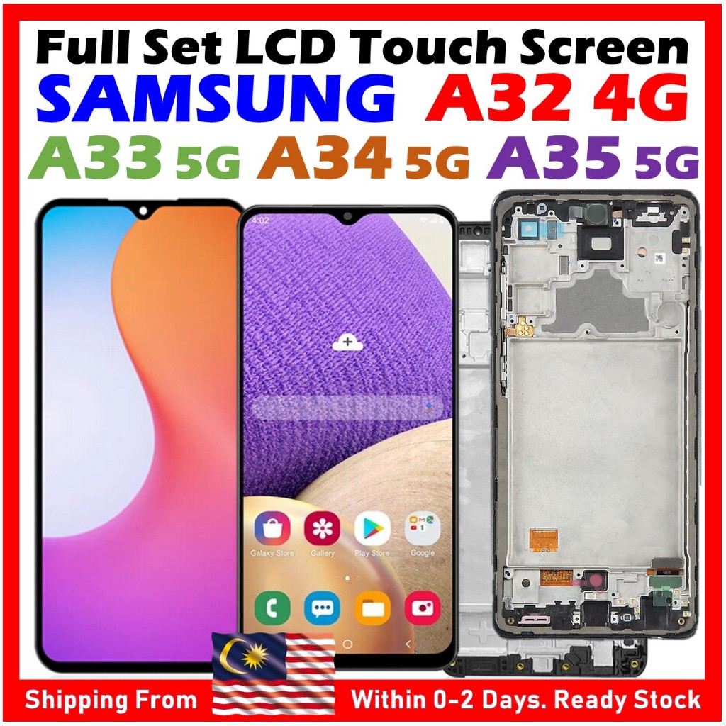 (+Frame) AMOLED Full Set LCD Screen For SAMSUNG Galaxy A32 4G A325 ...
