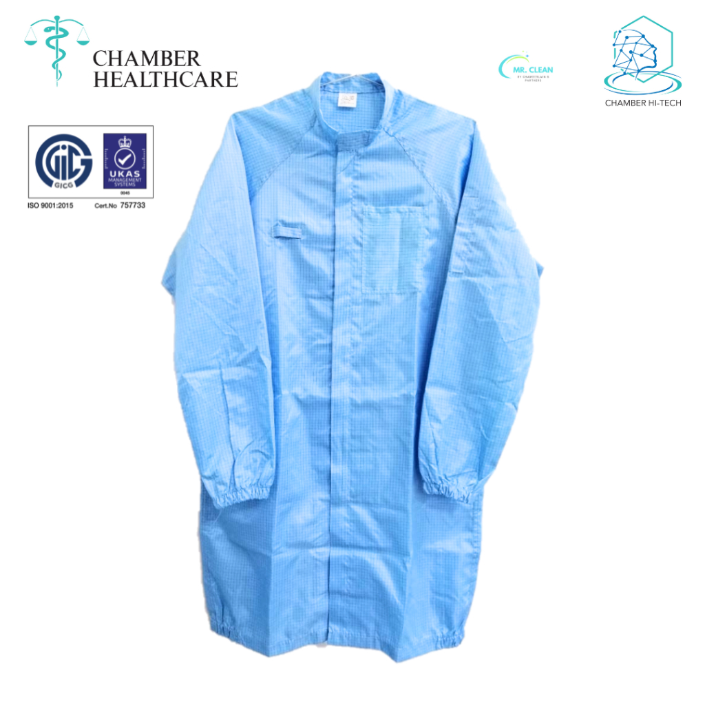Chamber's ESD Cleanroom Extra Long Jacket [Design: Normal; Collar: Band ...