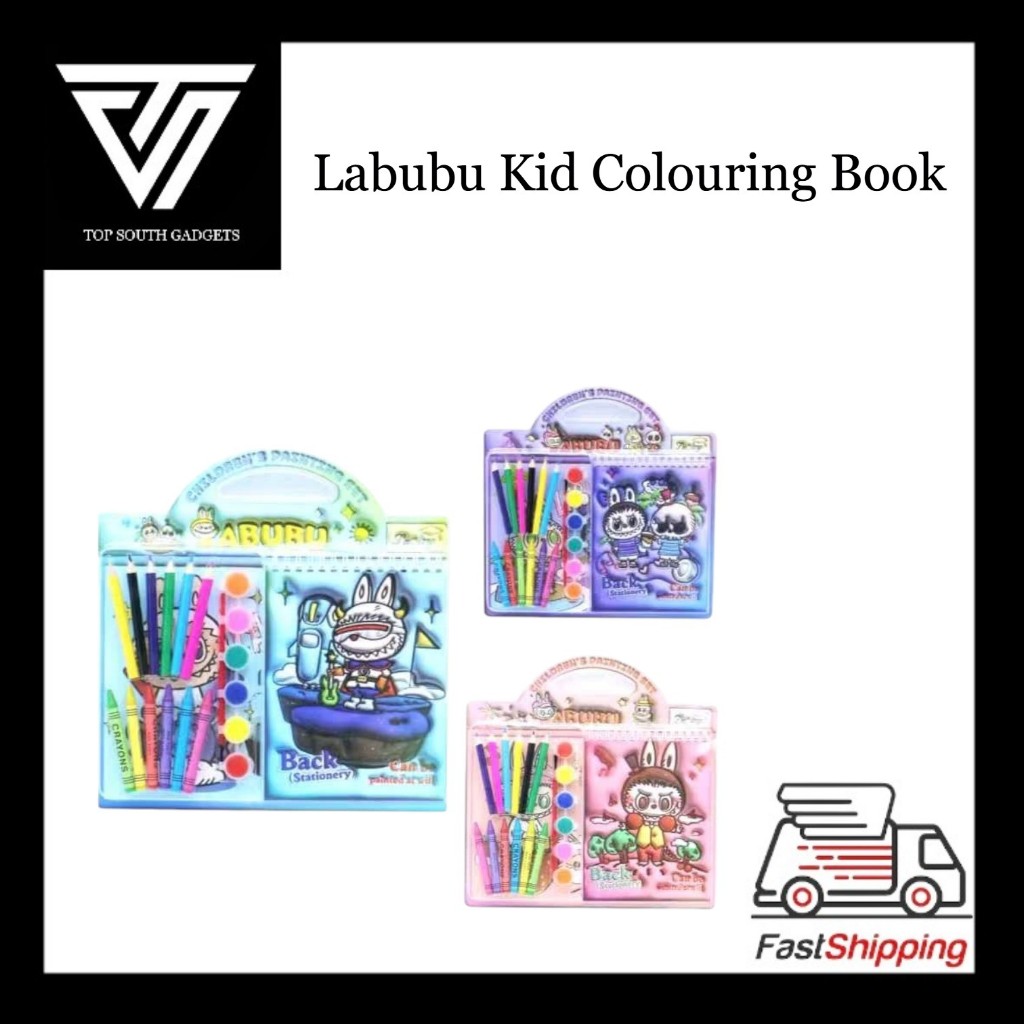 Labubu Kid Colouring Book With Colored Pen,Crayons,Paint Children's ...