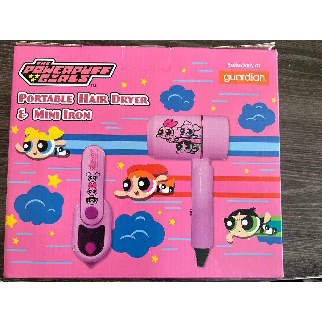 The Powerpuff Girls Portable Hair Dryer & Mini Iron | Shopee Malaysia