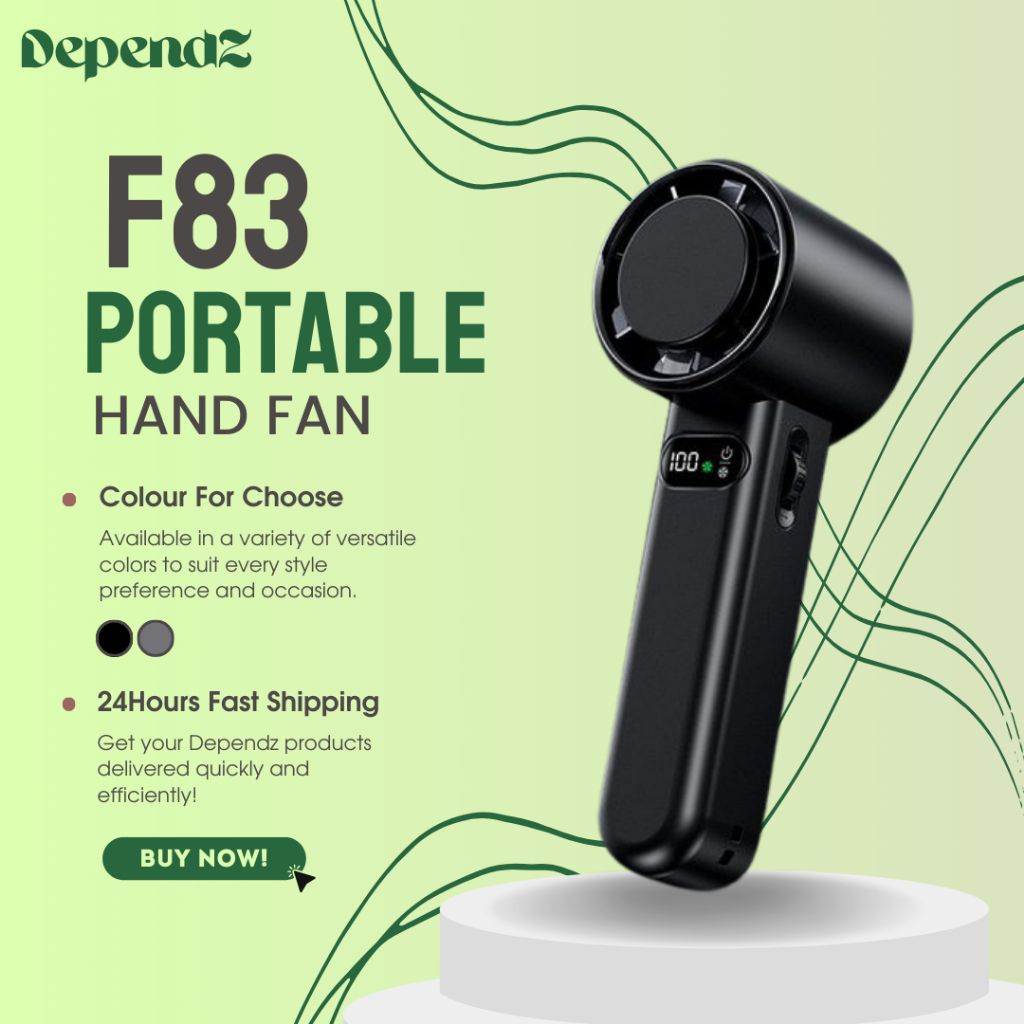 Dependz F83 Mini Handheld Rechargeable Fan Kipas Tangan, 4000-6000mAh ...