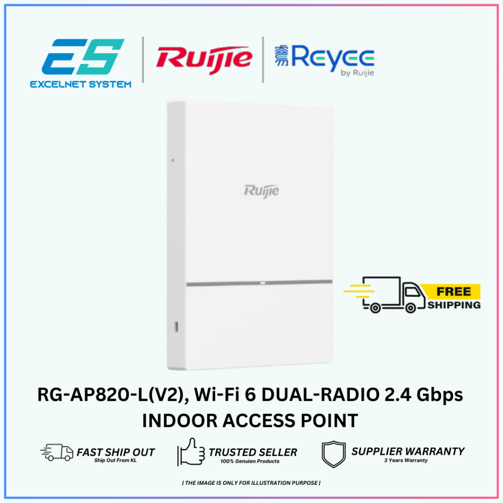 Ruijie RG-AP820-L(V2), Wi-Fi 6 DUAL-RADIO 2.4 Gbps INDOOR ACCESS POINT ...