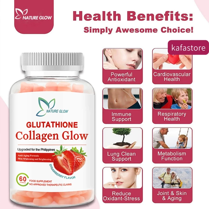 NATURE GLOW Glutathione Collagen Glow Anti-Aging Whitening Skin ...