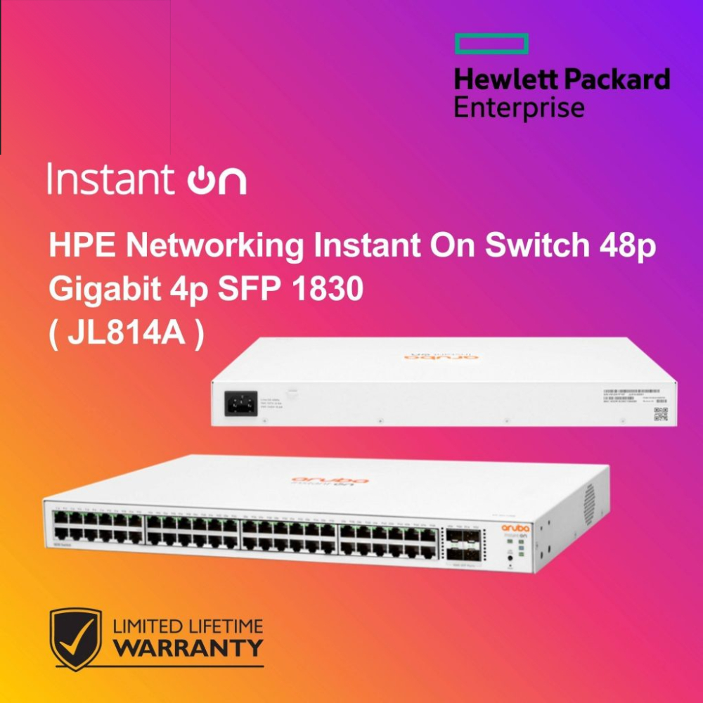HPE Networking Instant On Switch 48p Gigabit 4p SFP 1830 ( JL814A ...