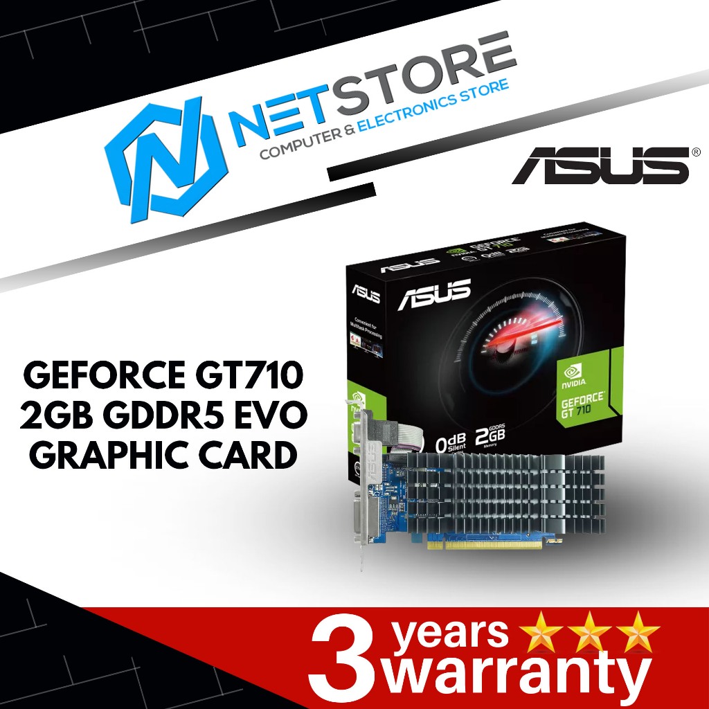 ASUS GEFORCE GT710 2GB GDDR5 EVO GRAPHIC CARD - 90YV0ALA-M0NA00 ...