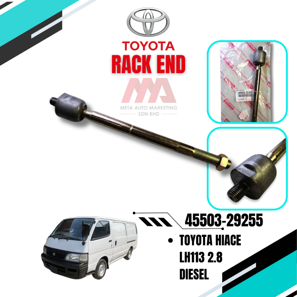 TOYOTA STEERING RACK END LH RH TOYOTA HIACE LH113 2.8 DIESEL (45503 ...