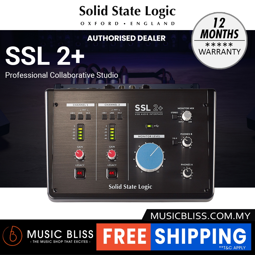 Solid State Logic SSL2+ USB Audio Interface with Legendary 4K Legacy ...