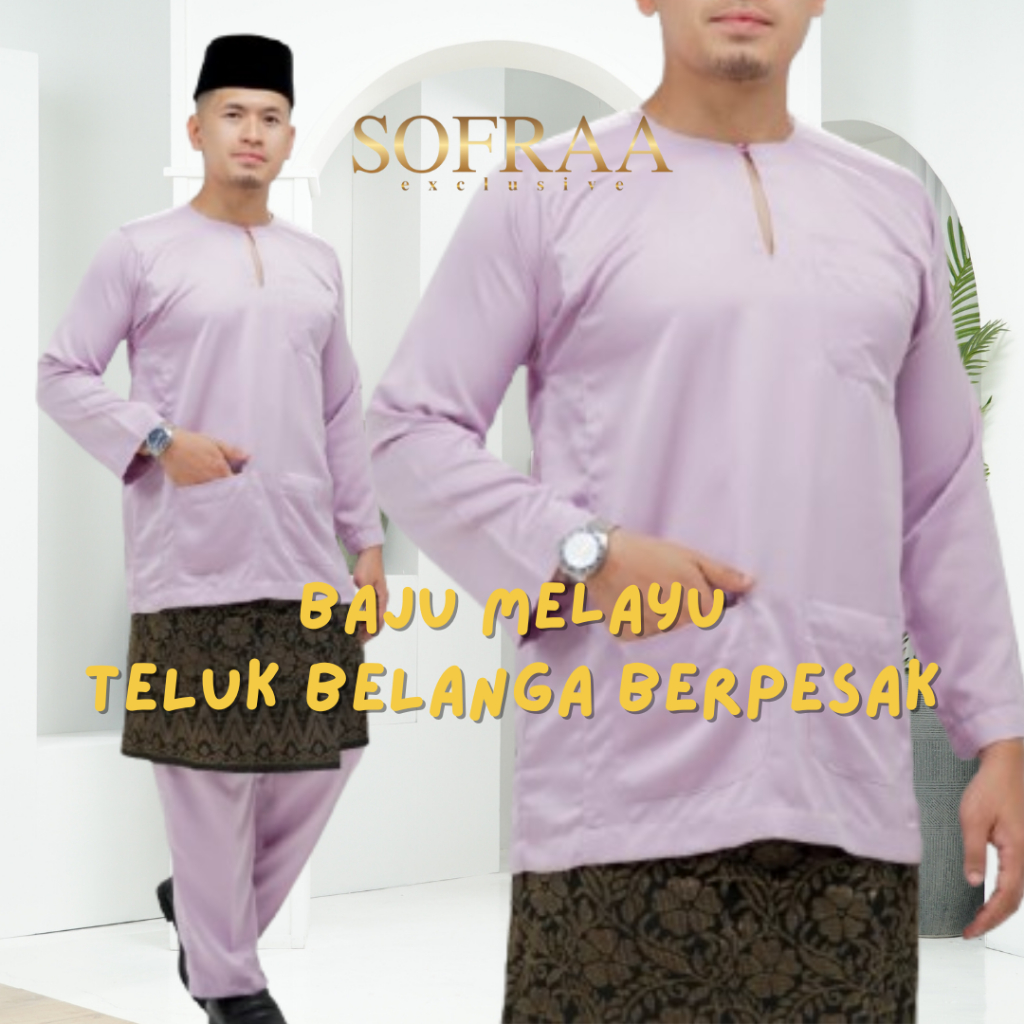 XS to L- Baju Melayu Teluk Belanga Dewasa Berpesak Traditional.Baju ...