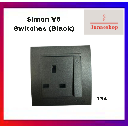 SIMON V5 SERIES Black BASE SWITCHES COLORFUL SWITCH LAMPU PLUG SOKET ...