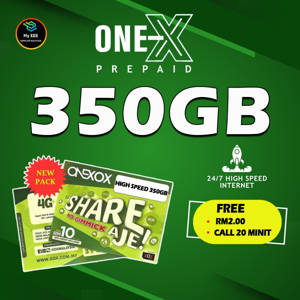 ONEXOX Prepaid Simcard Unlimited Data (Self Register) Free RM2 Credit ...