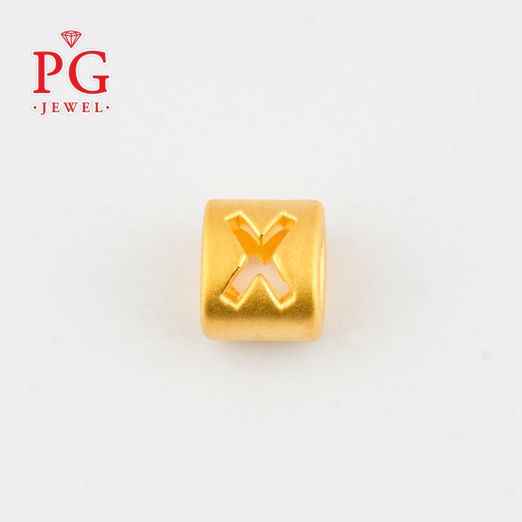 999/24K Gold Charm / Charm Emas Alphabet X 足金字母X串饰 PGJH181007 | Shopee ...