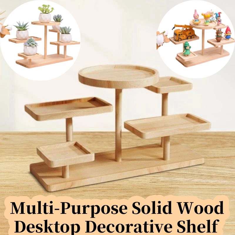 Multi Layer Display Rack Wooden Display Riser Stand Tiered Tray ...