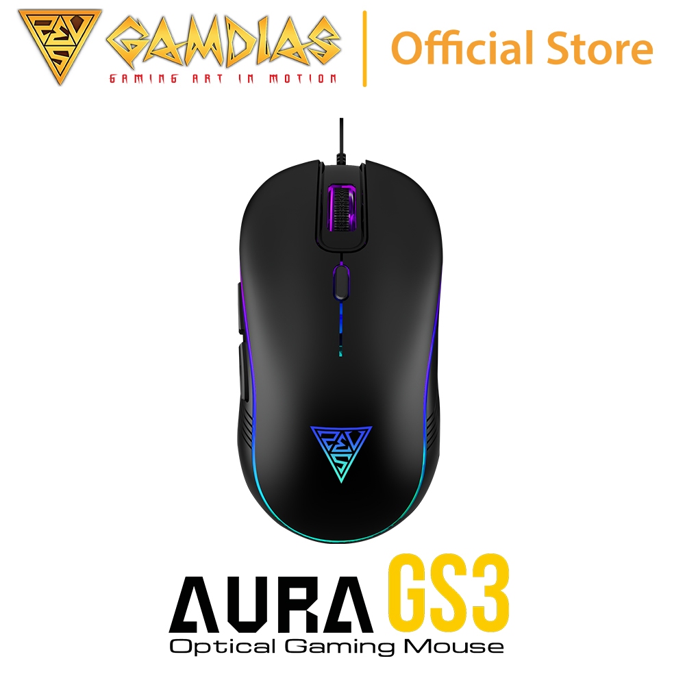 Gamdias AURA GS3 Multicolor Gaming Mouse 6 Multi-functional Keys 3600 ...