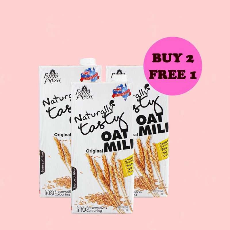 🔥PROMO🔥Farm Fresh Oat Milk 1L [ BUY 2 FREE 1] | Shopee Malaysia