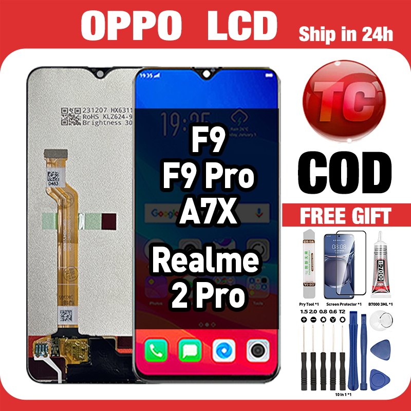 LCD OPPO F9/ F9 Pro/ A7x/ REALME 2 Pro Compatible For Original Glass ...