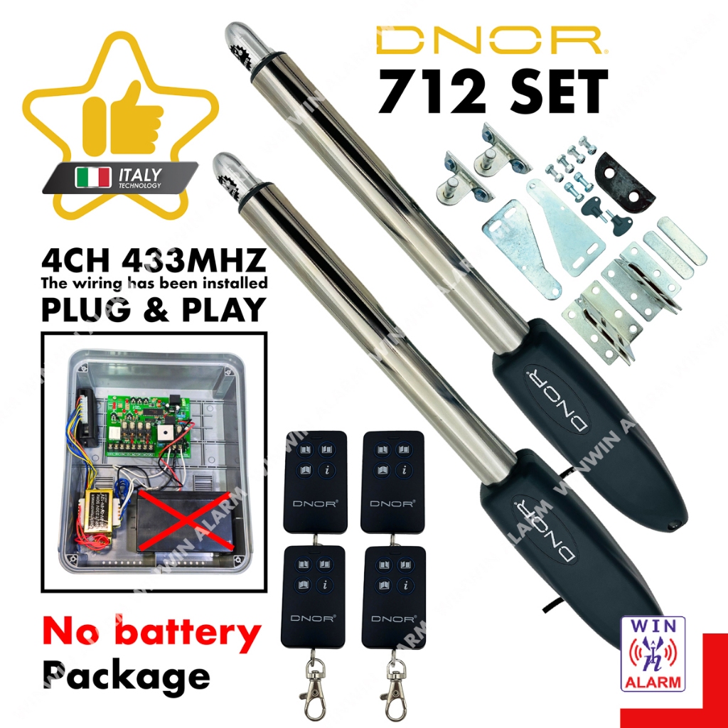 DNOR 712 Premium set 24VDC Heavy Duty Swing and Folding Arm Motor 4 ...